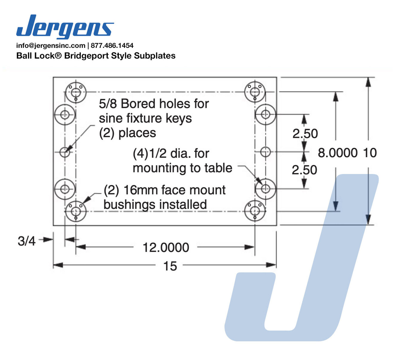 Ball Lock® Bridgeport Style Subplates| Jergens Workholding | Jergens Inc