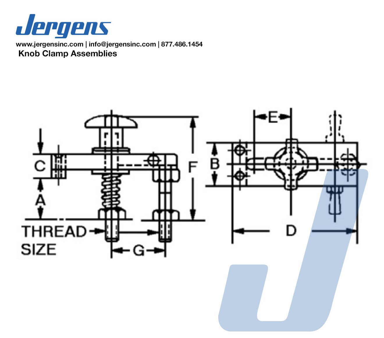 Knob Clamp Assemblies| Jergens Workholding | Jergens Inc