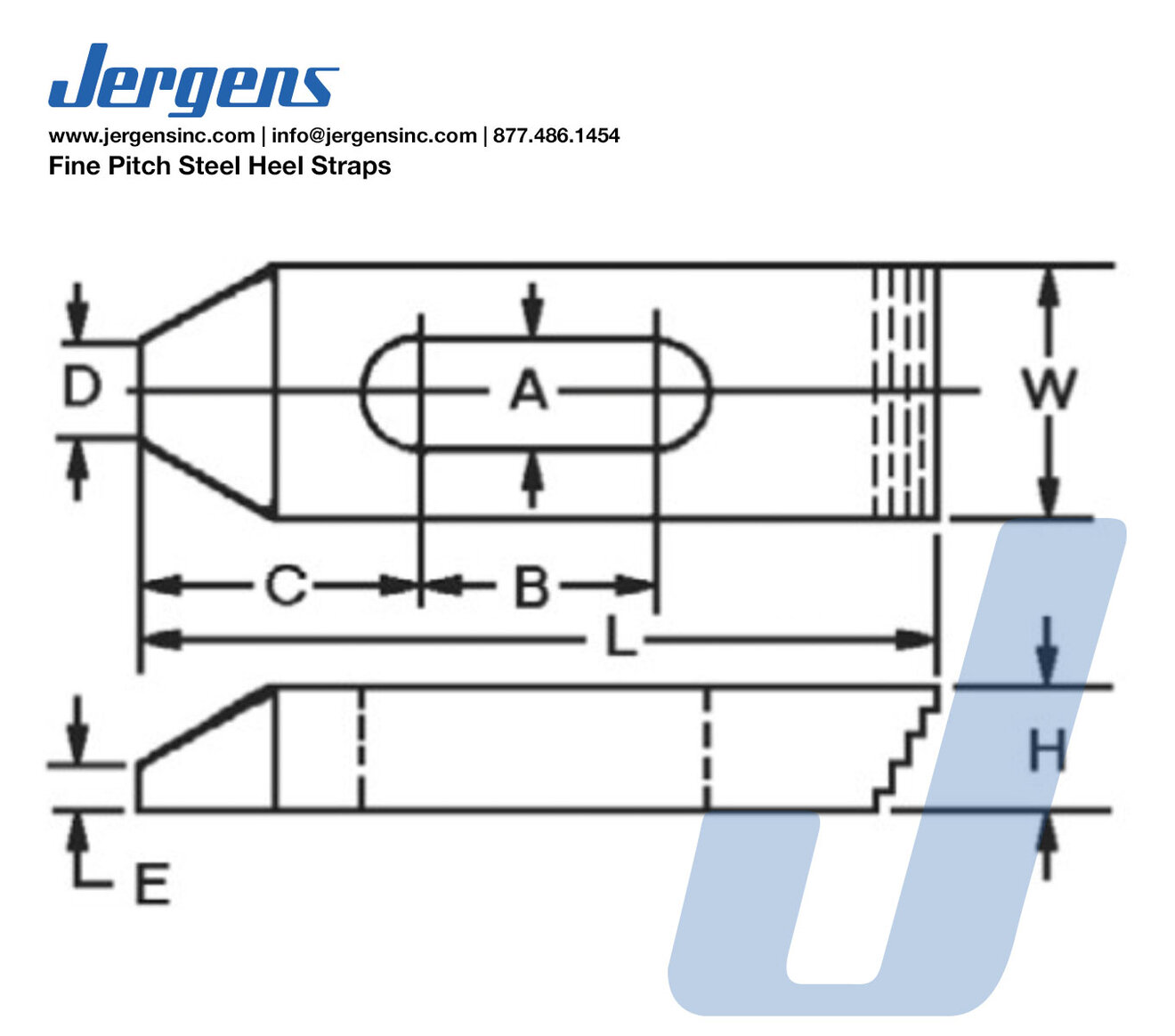 Fine Pitch Steel Heel Straps| Jergens Workholding | Jergens Inc