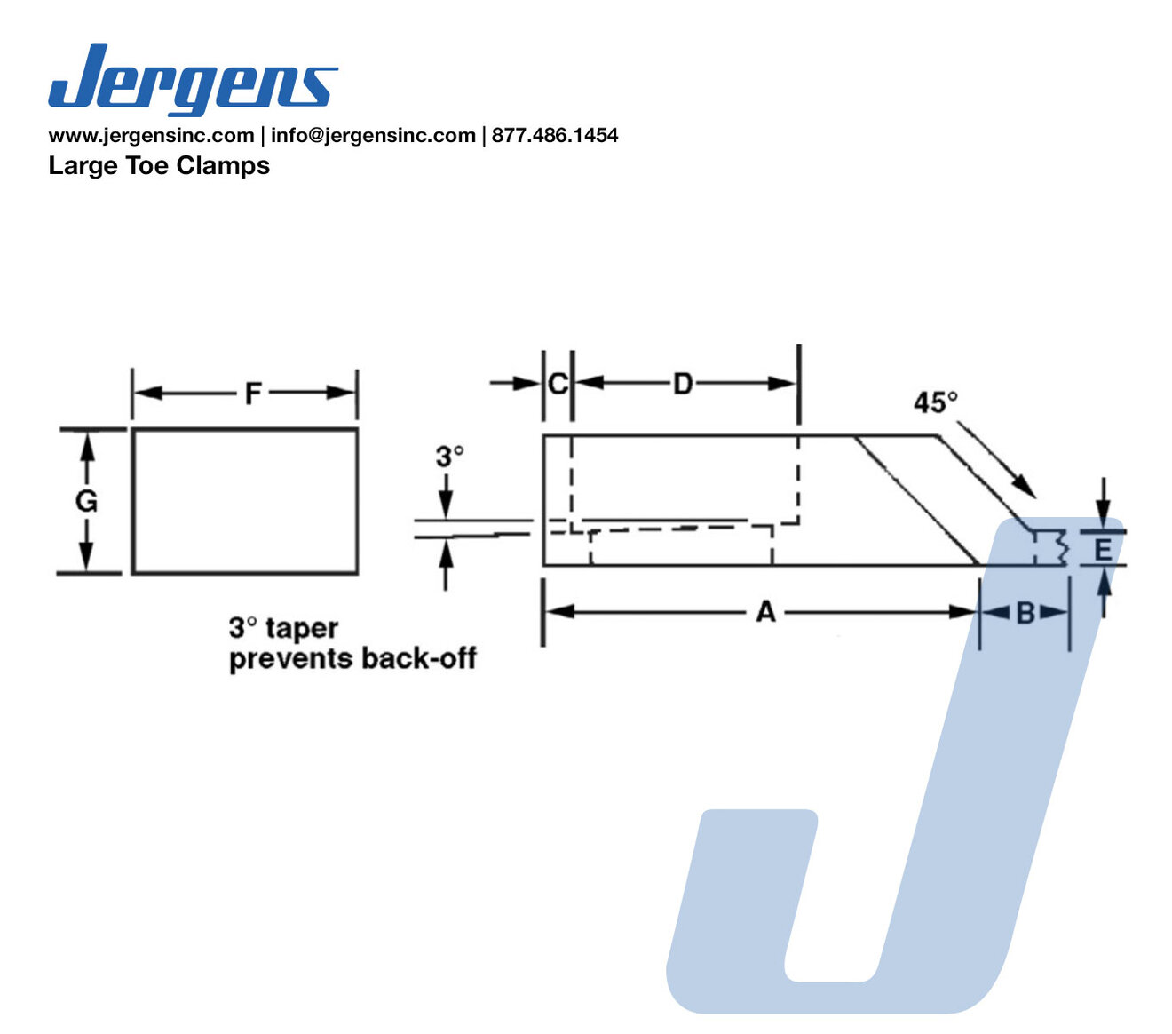Large Toe Clamps Jergens Workholding Jergens Inc