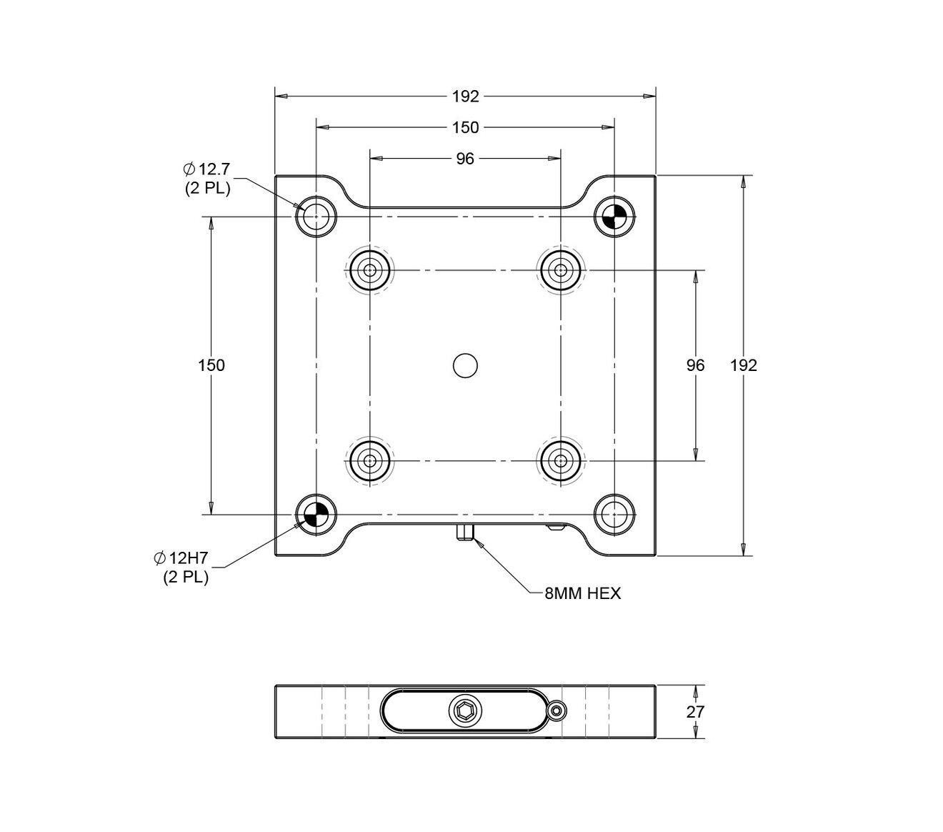 Quick-Loc™ 96mm Square Receivers| Jergens Workholding