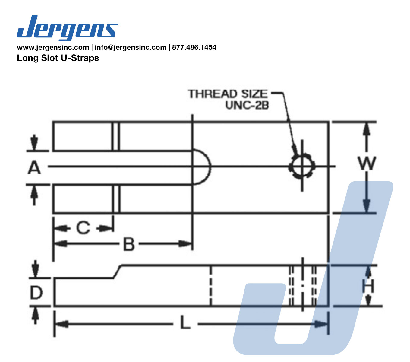 Long Slot U-Straps| Jergens Workholding | Jergens Inc