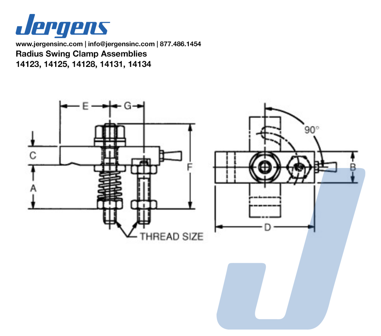 Radius Swing Clamp Assemblies| Jergens Workholding | Jergens Inc
