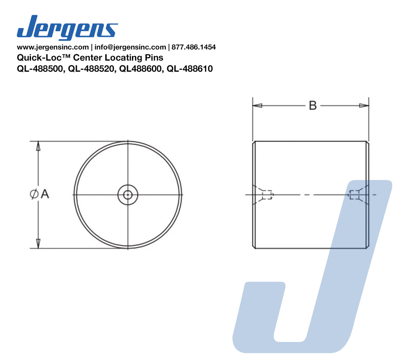 Quick-Loc™ Center Locating Pins| Jergens Workholding | Jergens Inc