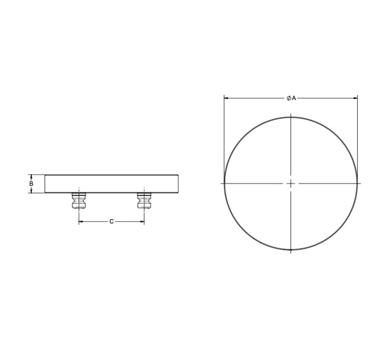 Quick-Loc™ 96mm Round Support Pallets| Jergens Workholding