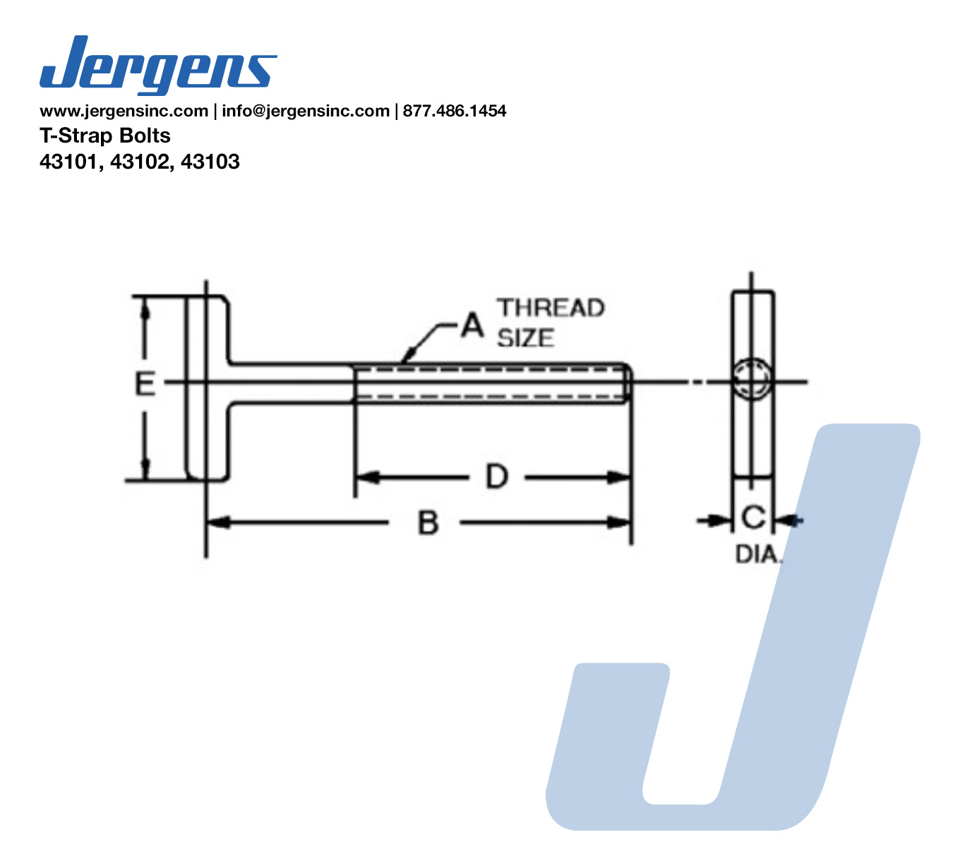 T-Strap Bolts| Jergens Workholding | Jergens Inc